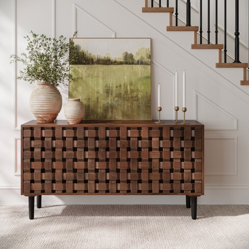 Wade Logan Branstetter Solid Wood Accent Cabinet with Storage & Reviews | Wayfair